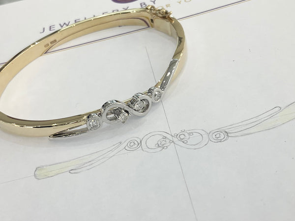 HANDMADE GOLD BANGLE - Jewellerybydesign.com